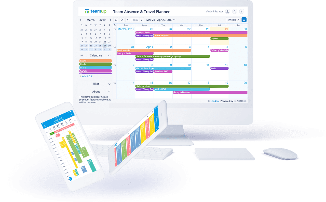 Homepage - Teamup Calendar for teams - Get organized. Schedule easily. Gain clarity. See the big ...