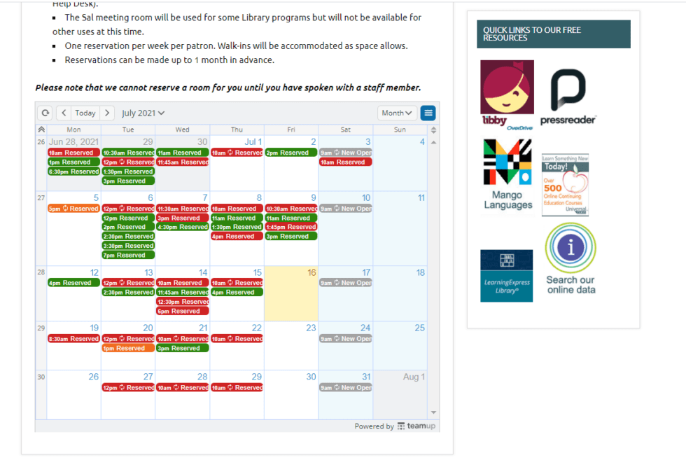 Embedded Calendars - Teamup Calendar - Get organized. Gain clarity. See ...