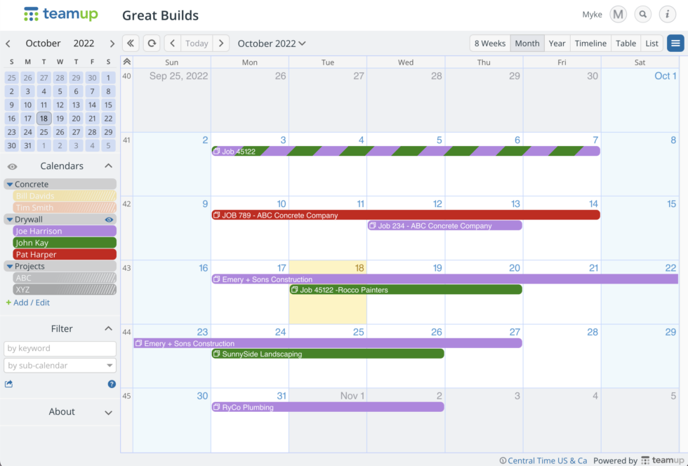 Crew Scheduling with Customizable Views: A Practical Guide - Teamup.com