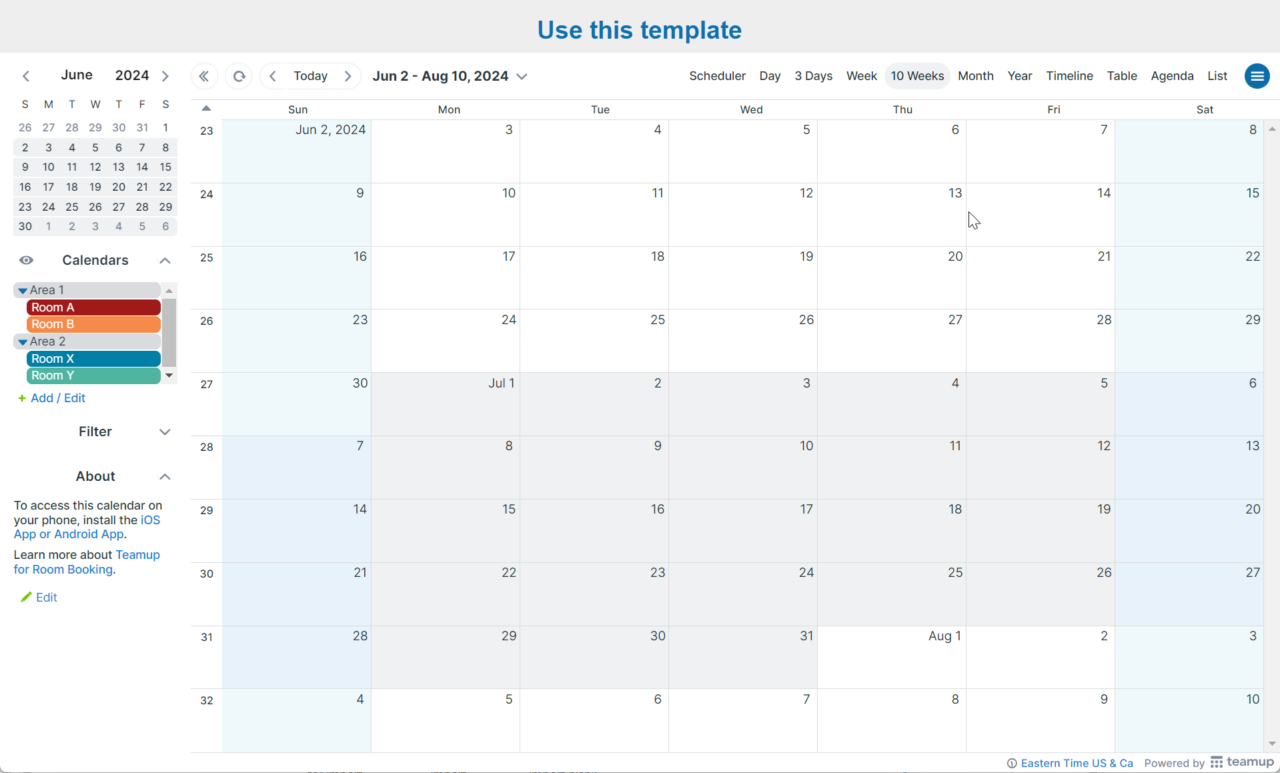 Scheduling System for Meeting Rooms and Other Shared Spaces | Teamup