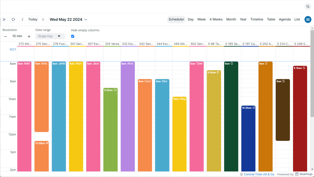 Scheduling fleet vehicles made easy - Teamup.com