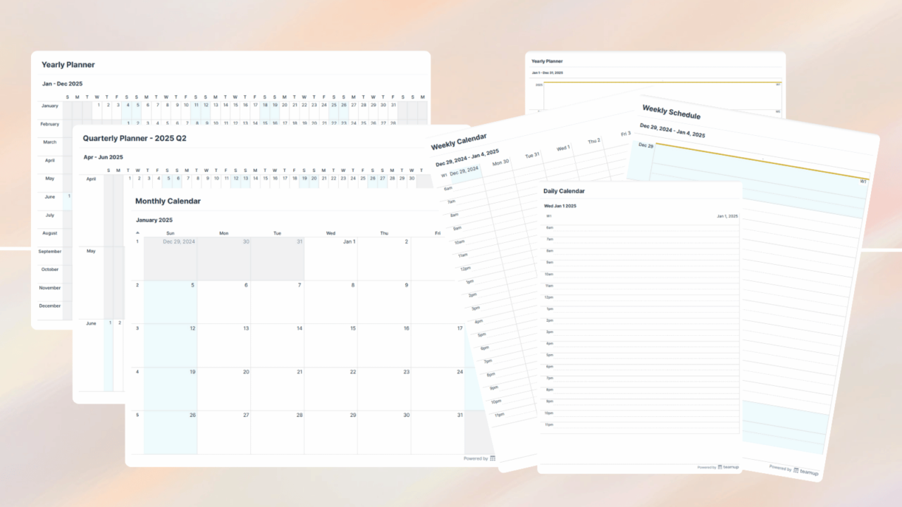 2025 Blank Calendars: Download and Print for Easy Organization - Teamup.com