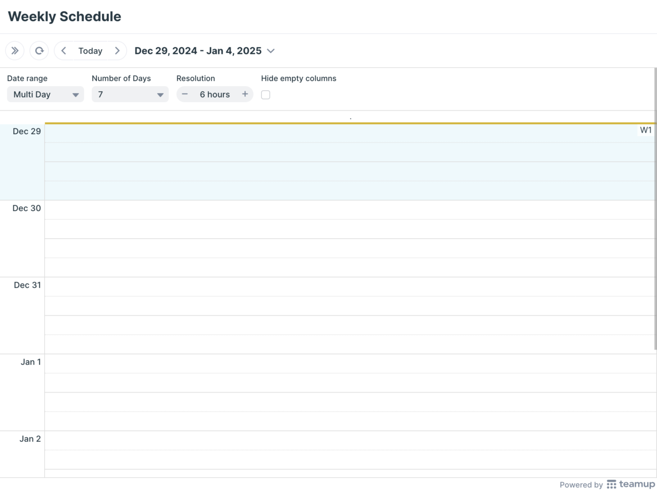 Printable Weekly Calendar 2025 - Teamup.com