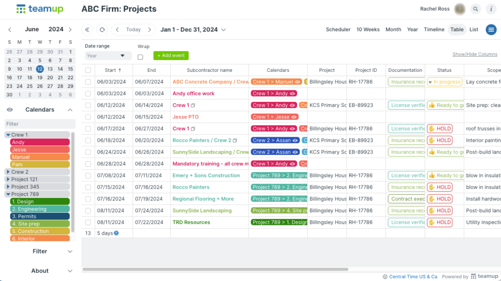 The calendar view that works for you - Teamup.com
