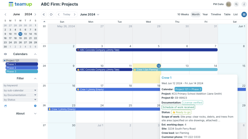 The calendar view that works for you - Teamup.com