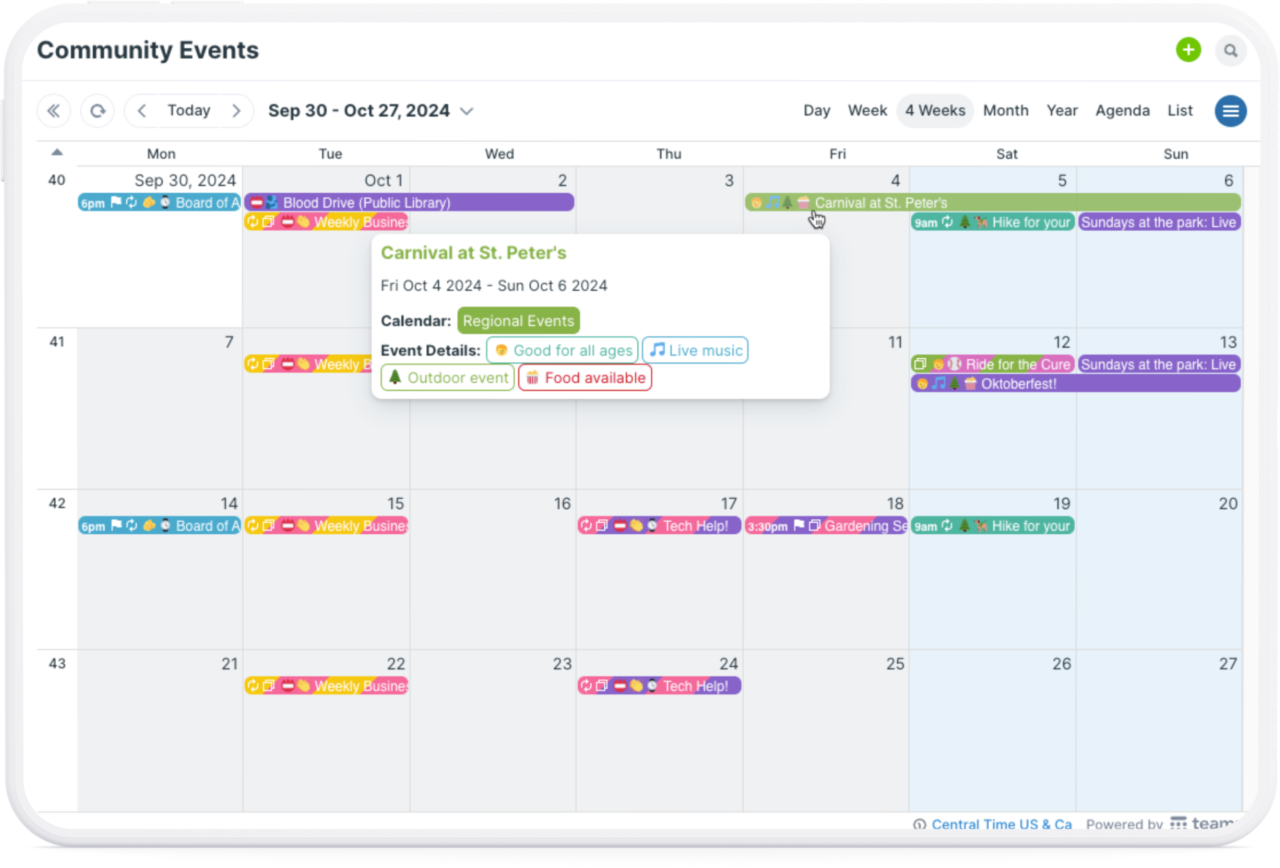How to Easily Share Your Group Calendar on Facebook - Teamup.com