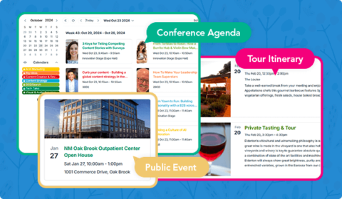 Display Events as Visual Tiles in Small, Medium, Large - Teamup.com
