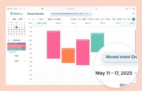 Drag and Drop to Reschedule Events with Teamup Efficiently - Teamup.com