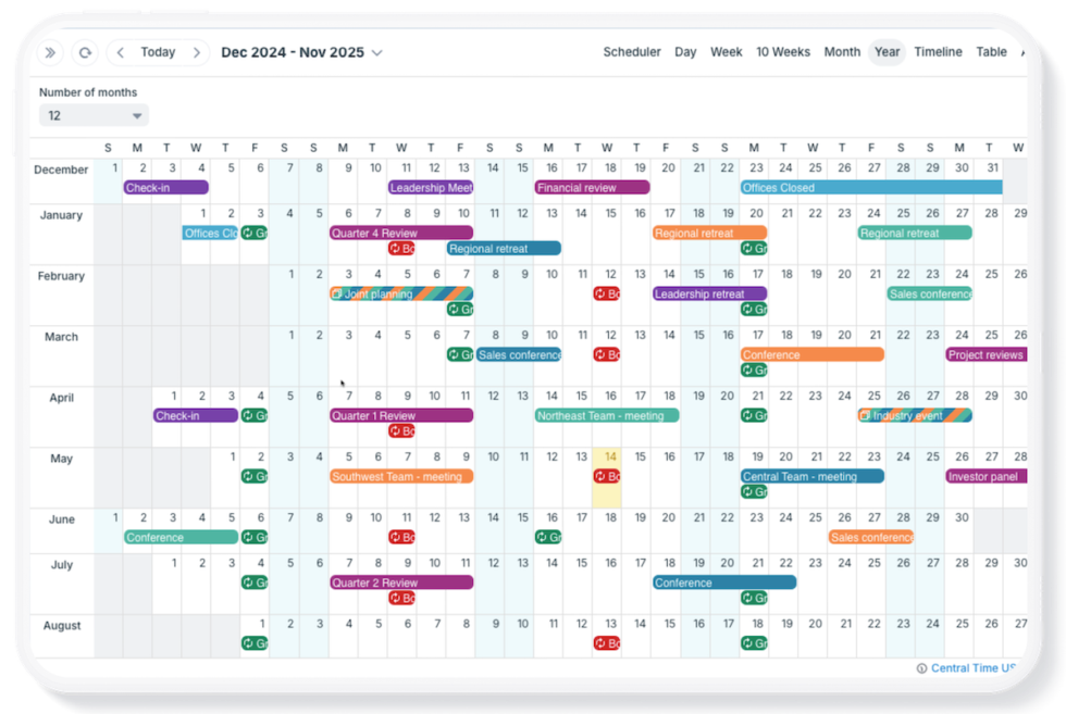 Organizational Annual Planning Made Simple with Teamup - Teamup.com