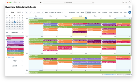 Create an Overview of Multiple Calendars for Effective Planning ...
