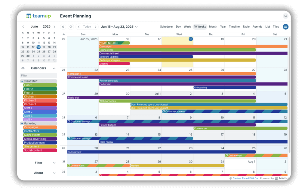 The calendar view that works for you - Teamup.com