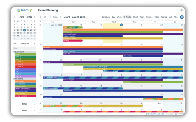 The calendar view that works for you - Teamup.com