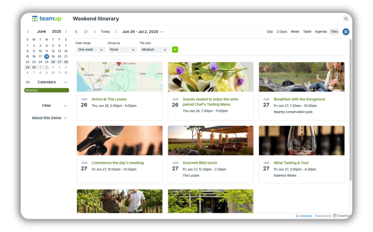 The calendar view that works for you - Teamup.com