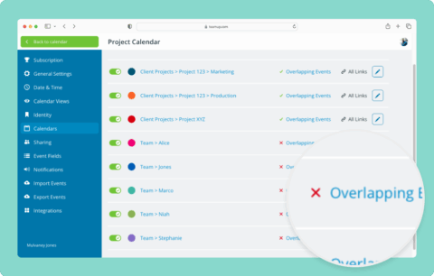 Automatically Prevent Overlapping Events - Teamup.com