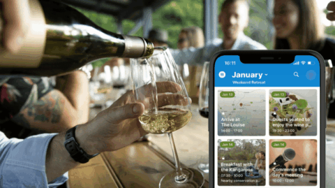 Share a Visual Calendar of Weekend Retreat Events with Guests - Teamup.com